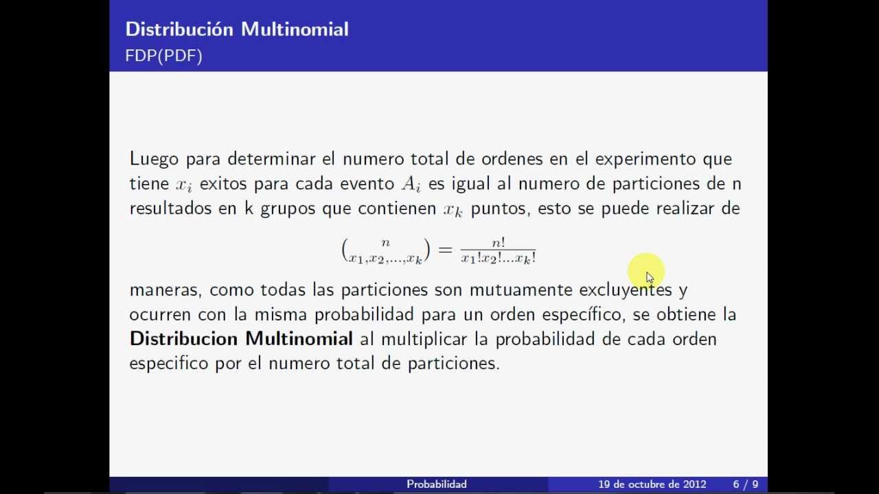 Distribución Multinomial 2 - YouTube