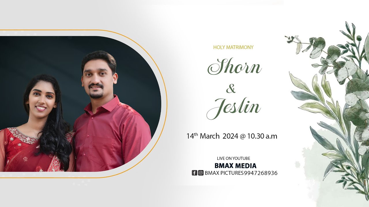 WEDDING LIVE / SHORN & JESLIN / BMAX MEDIA - YouTube