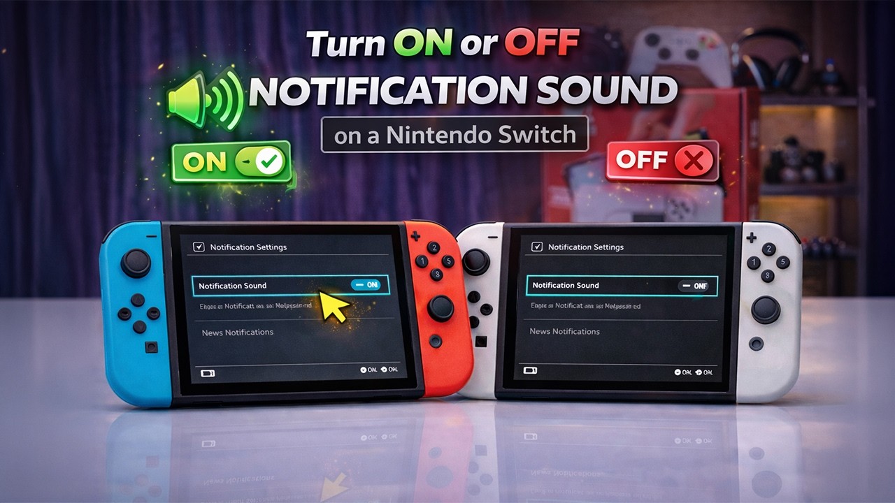 How to Turn On or Off Notification Sound on Nintendo Switch - YouTube