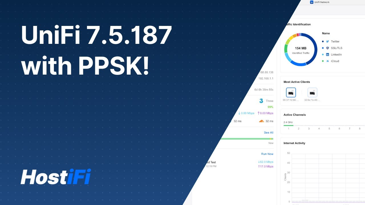 UniFi 7.5.187 with PPSK and WiFi only dashboard! - YouTube