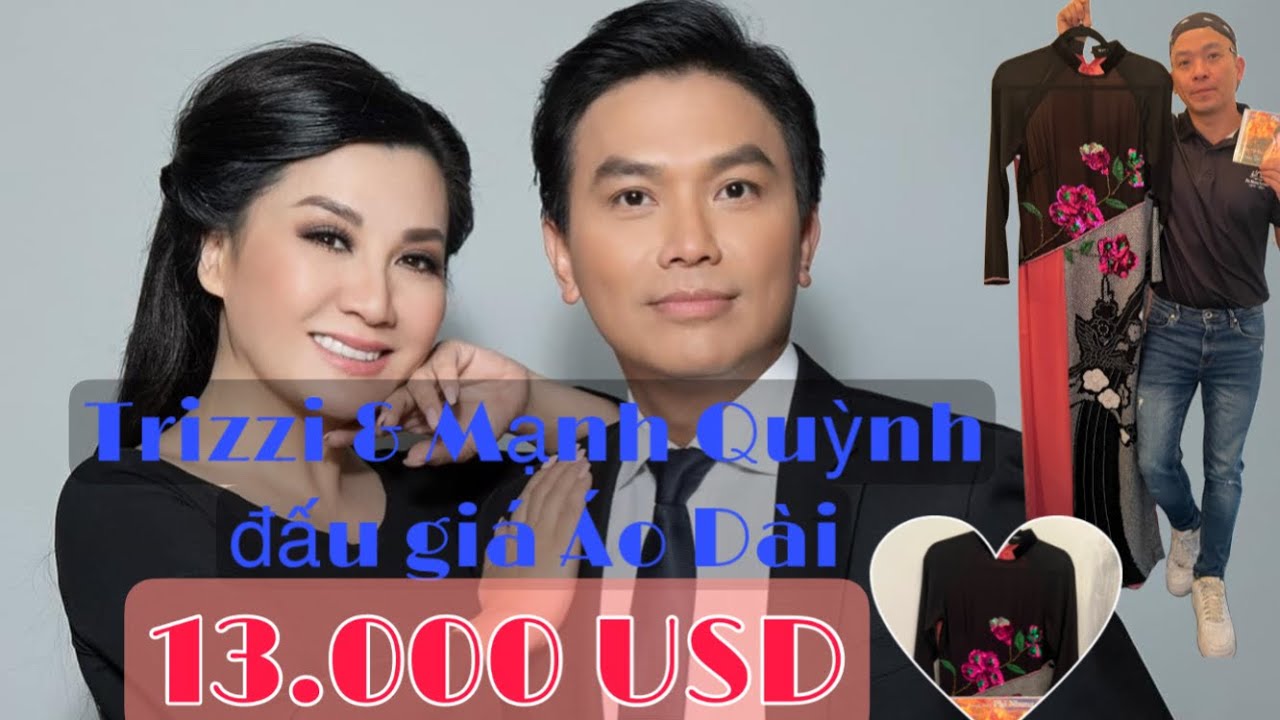 Trizzi Phương Trinh mặc áo dài của Phi Nhung và đấu giá được 13.000$ - YouTube