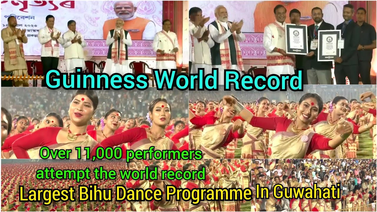 14th April 2023 Bihu | 11 Thousand dancers world record - YouTube