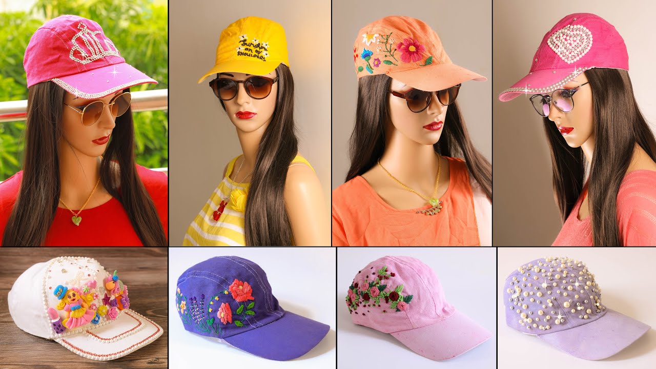 9 Hot & Fancy ️ DIY Caps 🧢 !! Fancy Girls Life Hacks 🥰 - YouTube