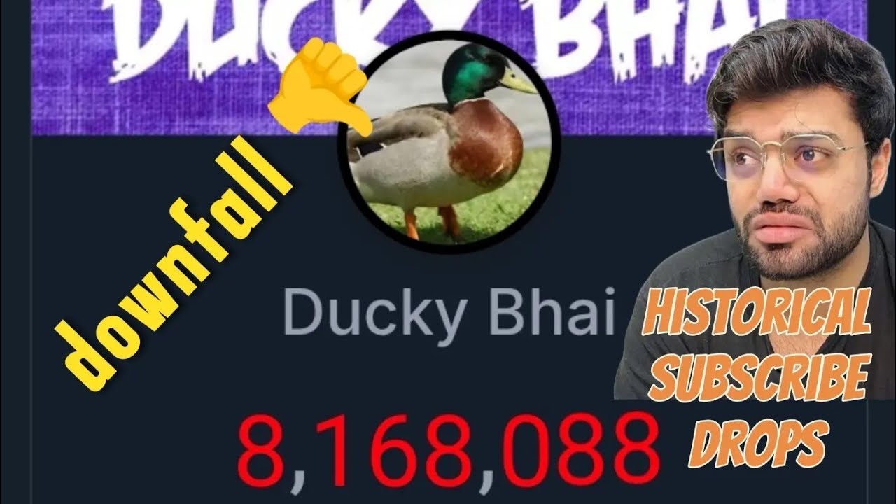 downfall 👎 of ducky Bhai historical subscribe drops - YouTube