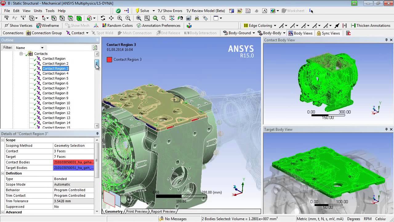 Handling Contacts in Large Assemblies Using ANSYS Workbench - YouTube