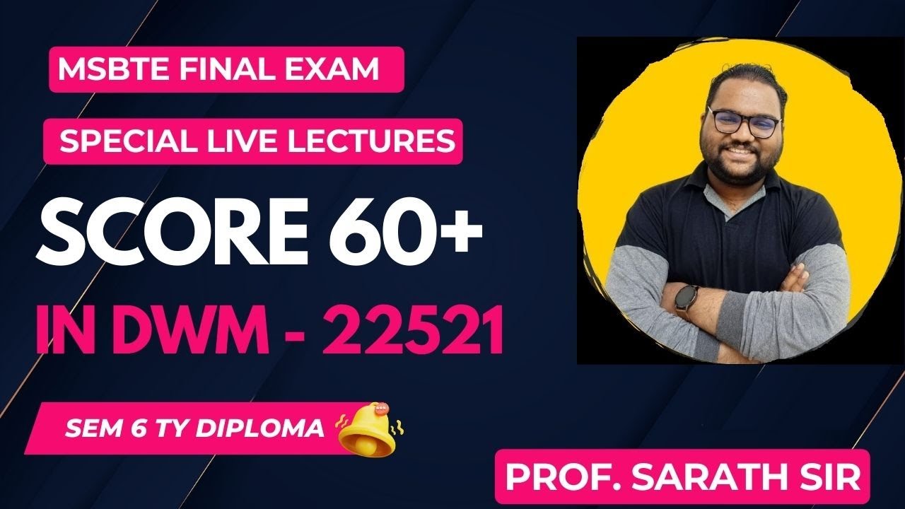 DWM | TY DIPLOMA - CO/IF/AIML BRANCH | Session 3 | K-Scheme 💻🚀 - YouTube