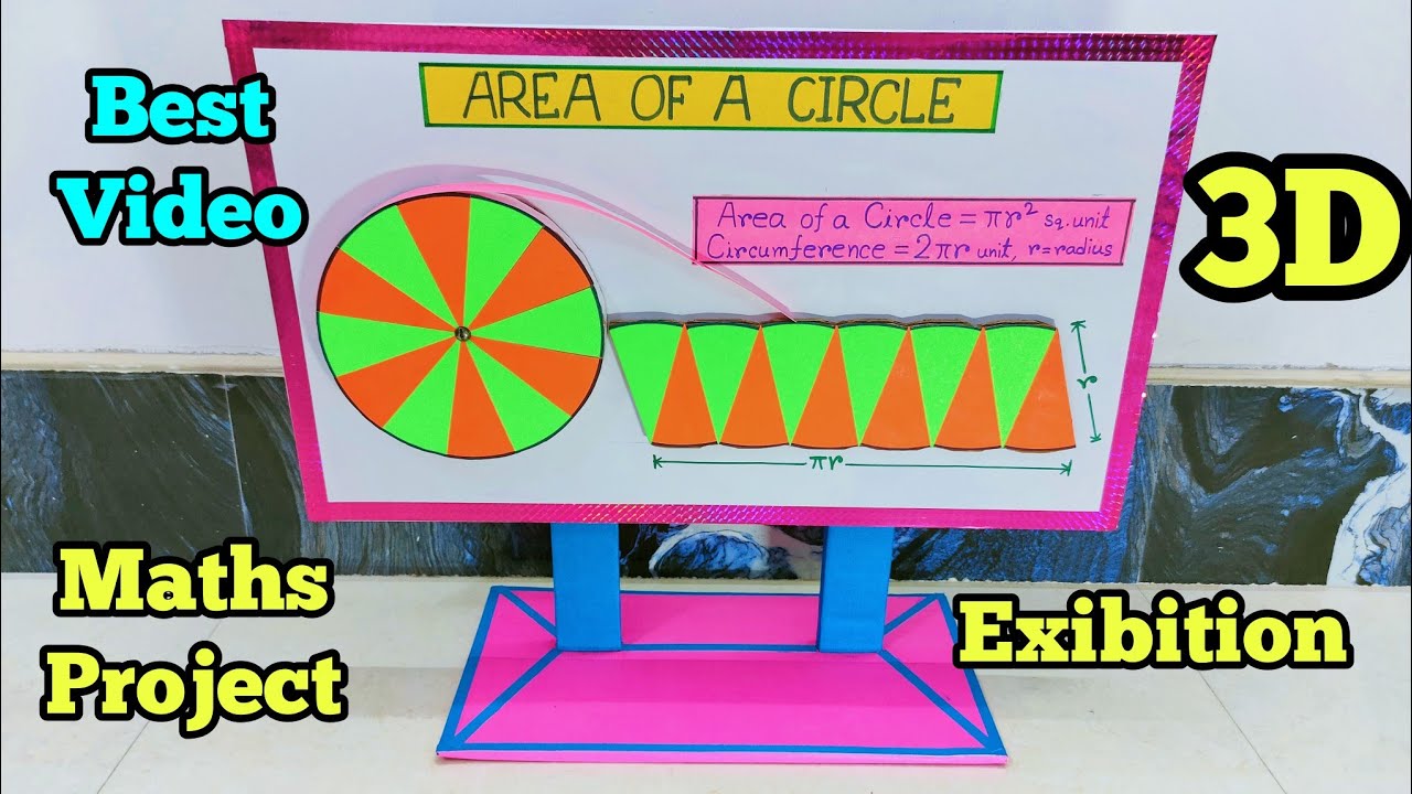 Area of a Circle ⭕#maths working mode #maths project#craft#mathsmodel#B ...