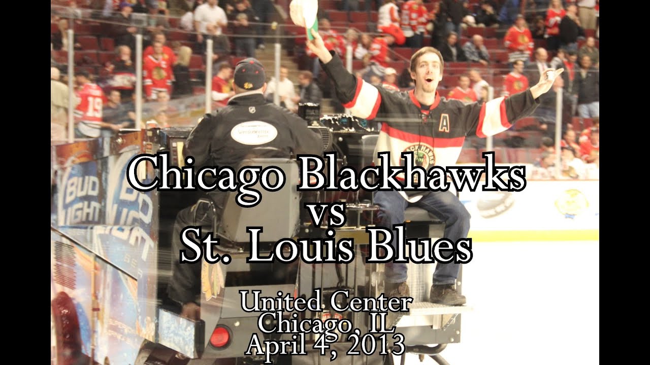 My Zamboni Ride (Chicago Blackhawks vs Blues 4/4/13) - YouTube