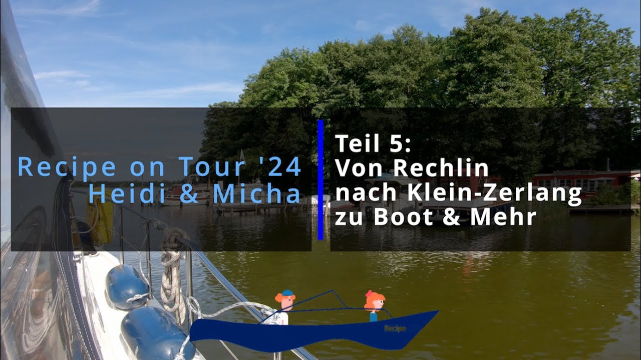 Mit dem Motorboot fahren wir von Rechlin auf die Mecklenburger ...