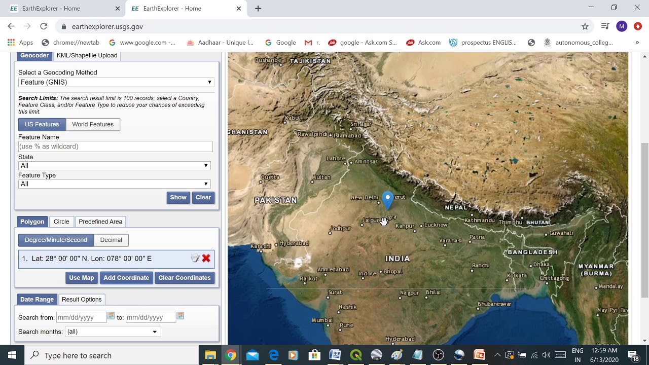 HOW TO DOWNLOAD SATELLITE DATA FROM EARTH EXPLORER (USGS) WEBSITE - YouTube