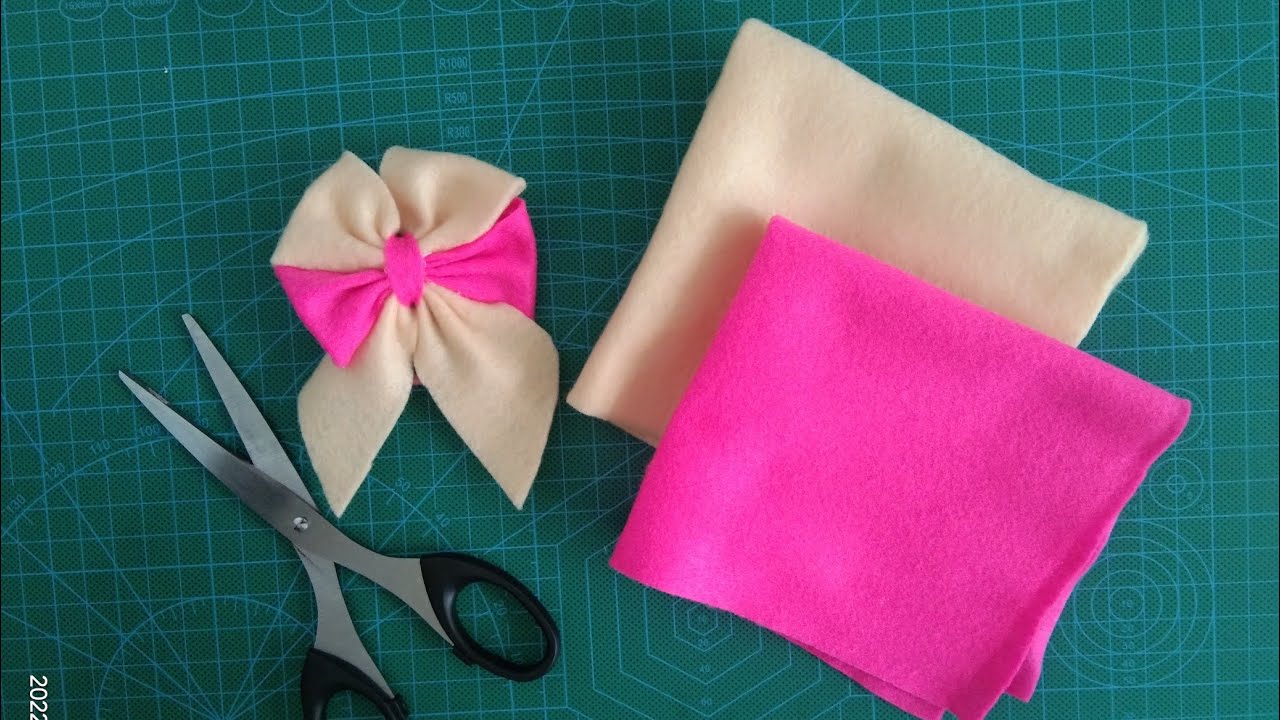 cara mudah dan cepat membuat ikat rambut dari bahan flanel - YouTube