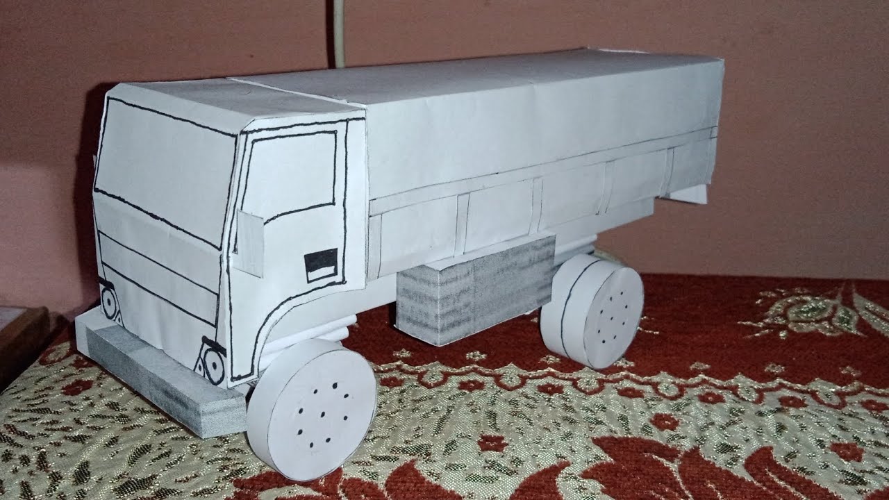 How to Make Paper Truck Model Making Video ll Diy Paper Truck Model ll ...