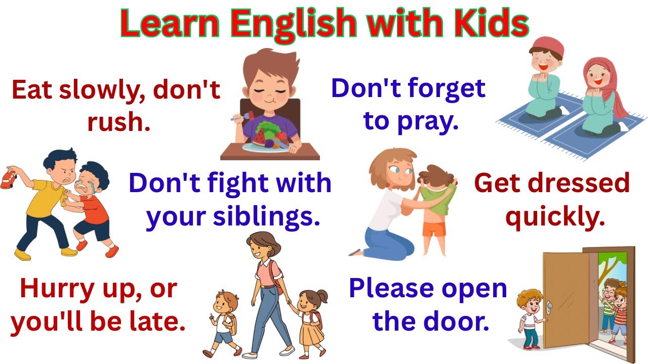 Learn English Sentences with Kids | Spoken English for Kids | Daily Use ...