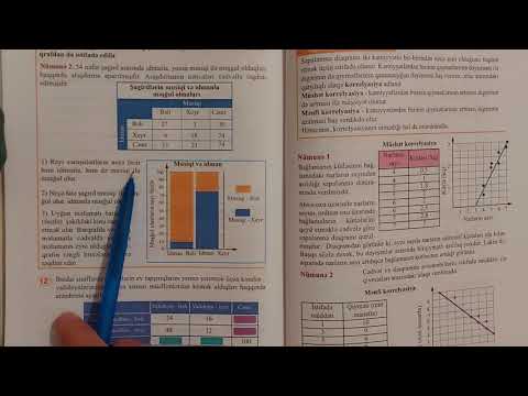 8ci sinif Riyaziyyat seh 211-212-213-214 İki parametrine gore melumatin tehlili.Sepelenme dioqramı