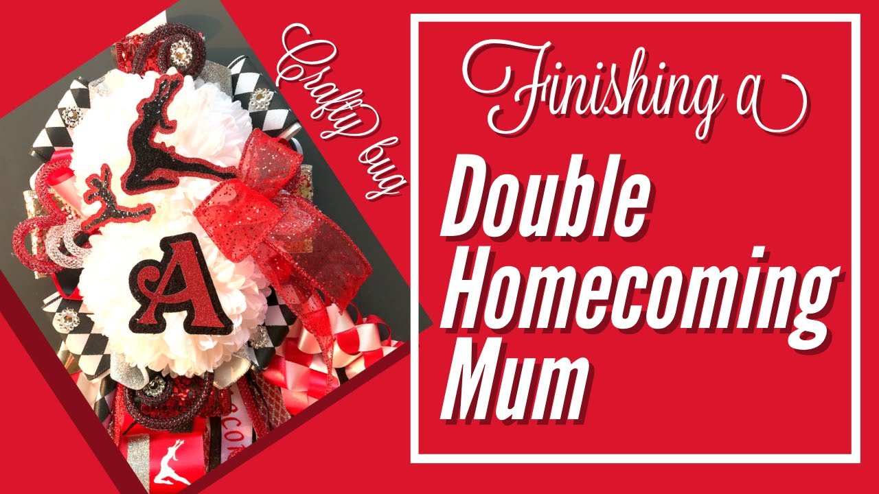 Finishing a double homecoming mum. Decorating mum flower. DIY ...