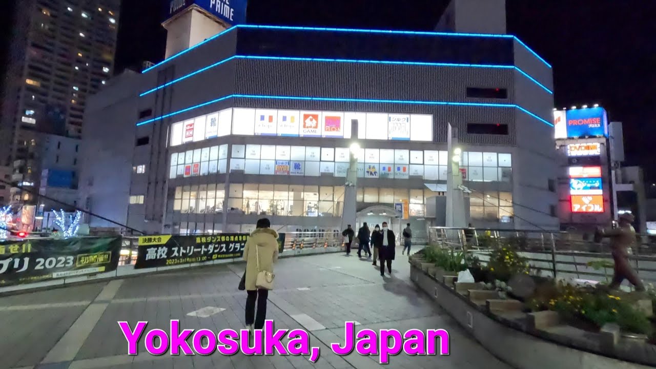 Yokosuka Japan | POV Night walk - YouTube