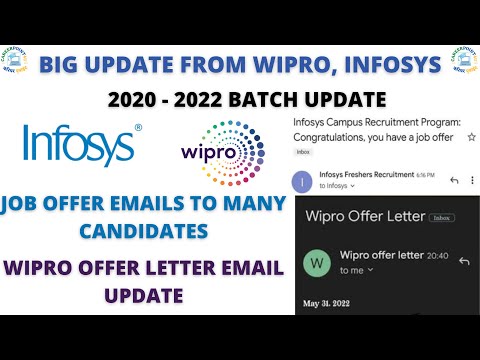 BIG UPDATE FROM INFOSYS | WIPRO | JOB OFFER MAIL | WIPRO OFFER LETTER ...