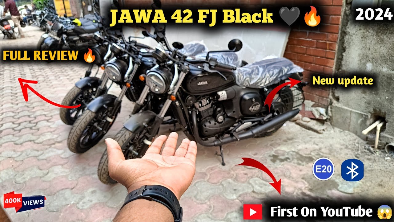 New Jawa 42 FJ Black 2024🔥 Details Review & specifications|| New update ...