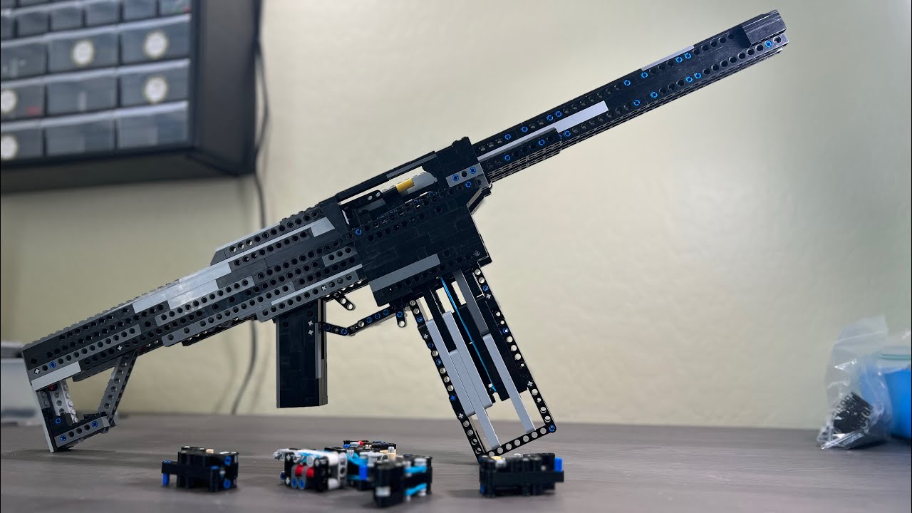LEGO Semi-Automatic Shell-Ejecting AR - YouTube