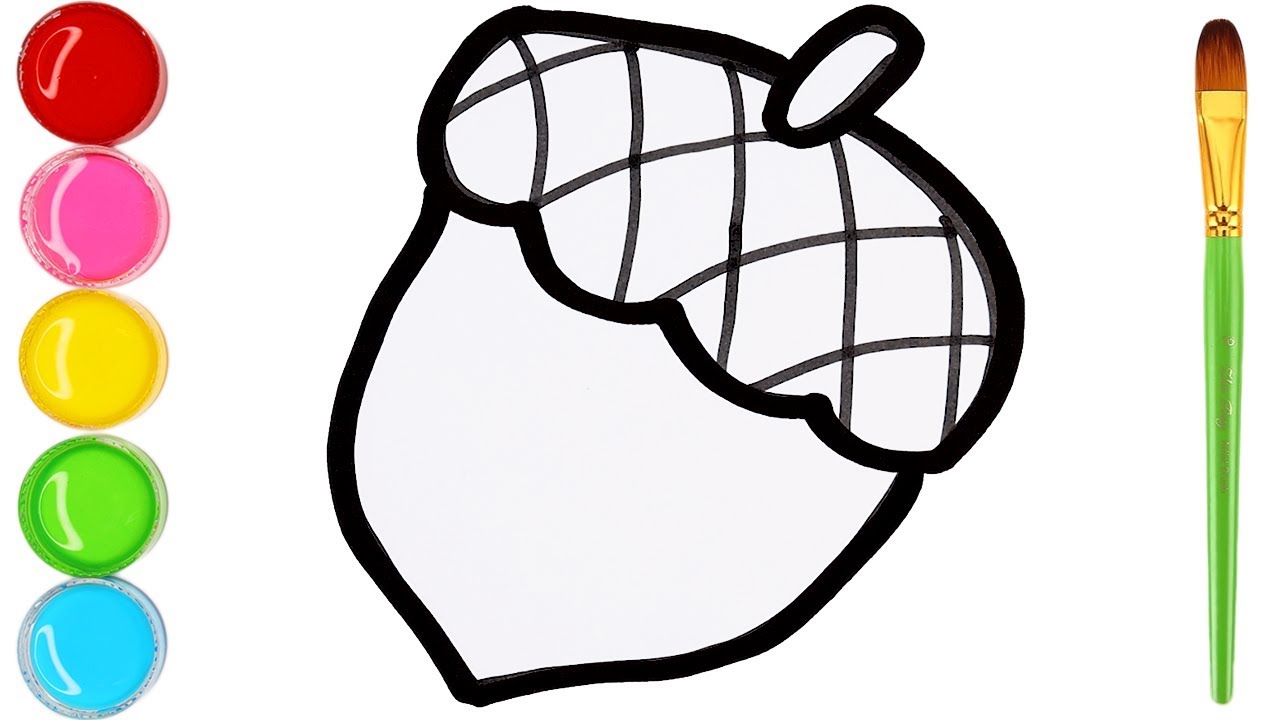 Drawing Chestnut - Simple Coloring for children - YouTube