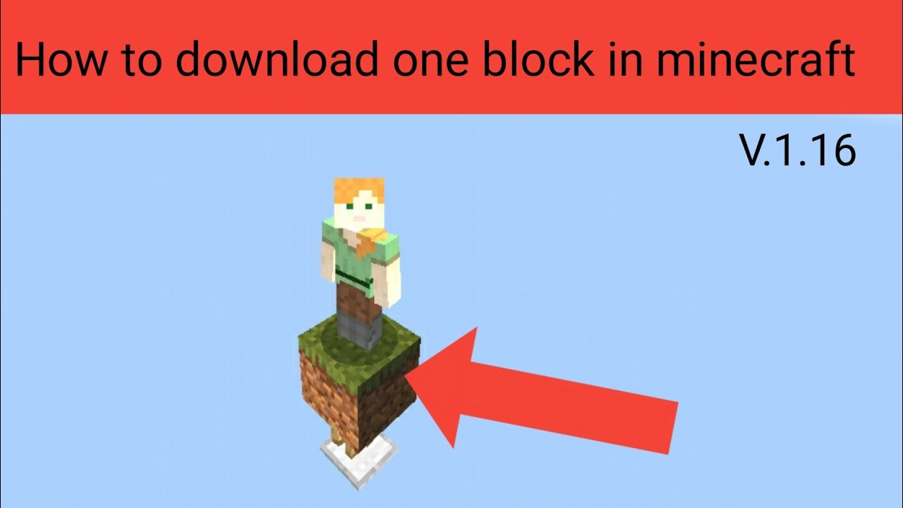 How To Download One Block In Minecraft YouTube how-to-download-one-block-in-minecraft-youtube