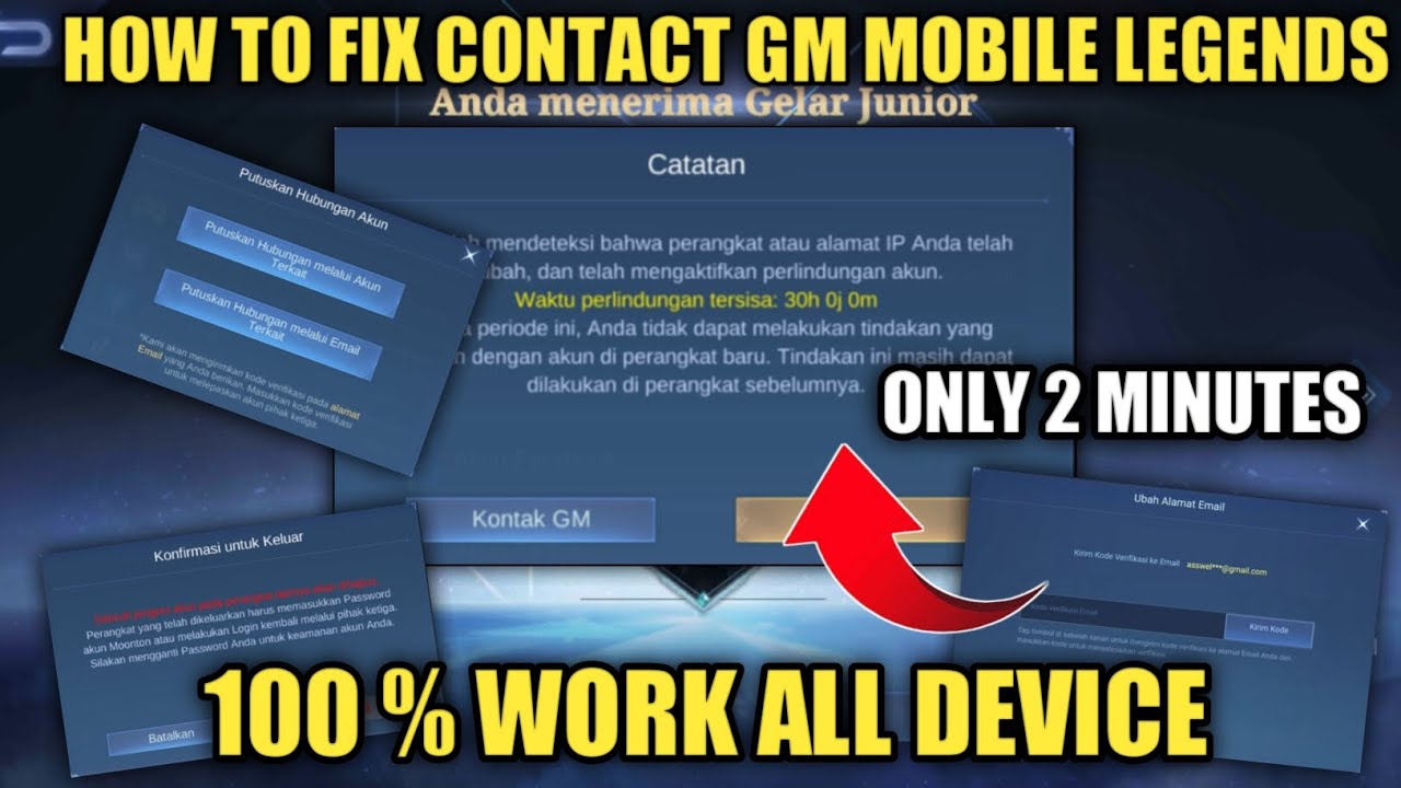 CARA MENGATASI KONTAK GM MOBILE LEGENDS TERBARU 2023 | HOW TO FIX CONTACT GM MOBILE LEGENDS 2023 ...