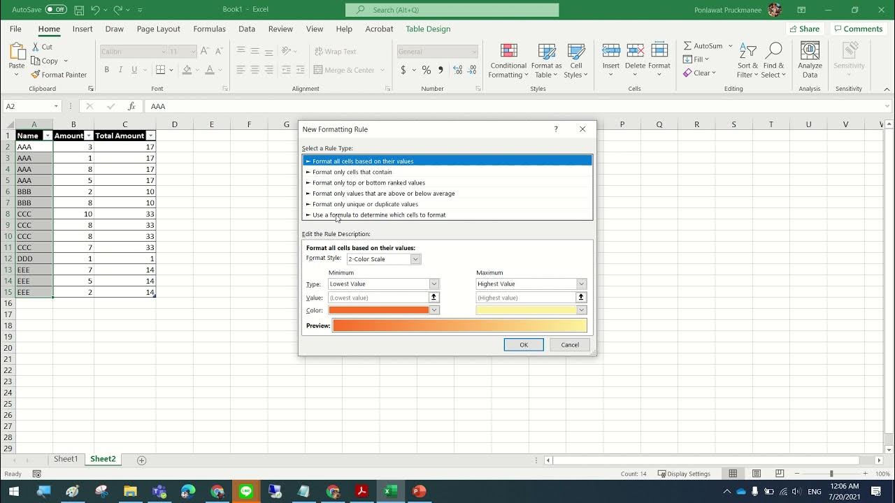 ICT-TU Excel - ซ่อนรายการด้วย Conditional Formatting - YouTube