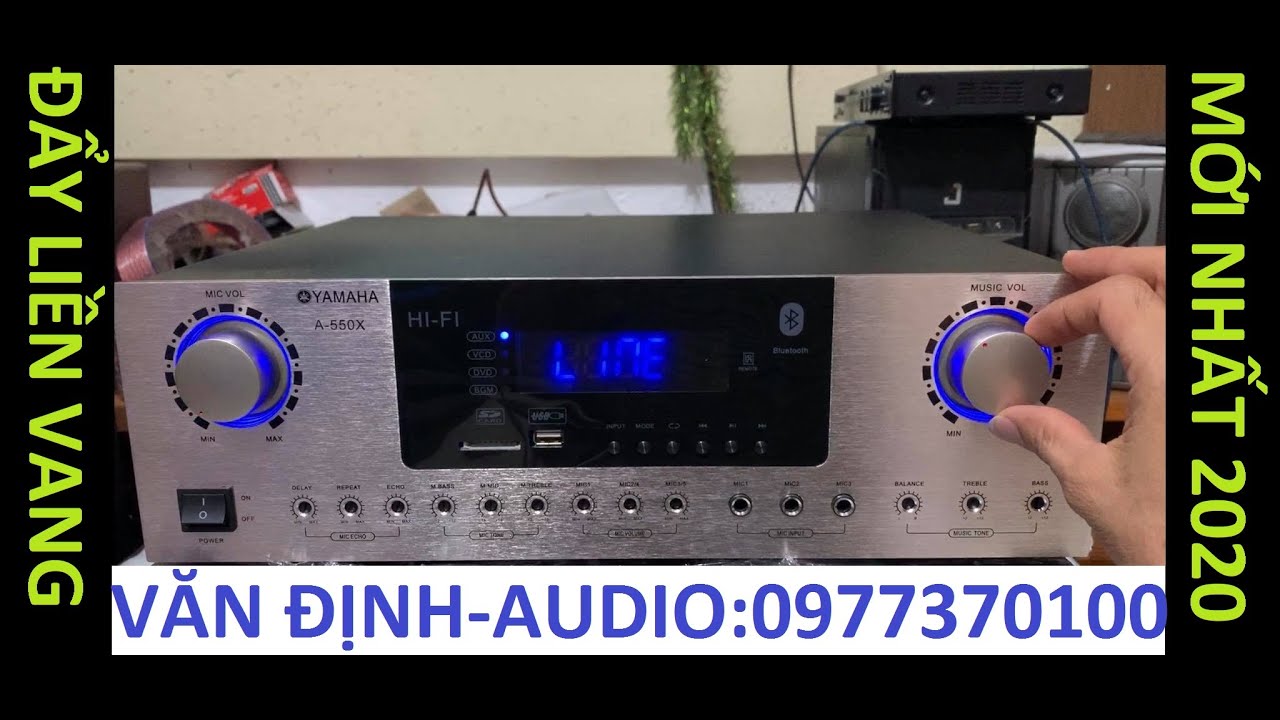 Đẩy liền vang YAMAHA A550X Hifi mới nhất 2020 sò NJ chống hú tốt vang ...