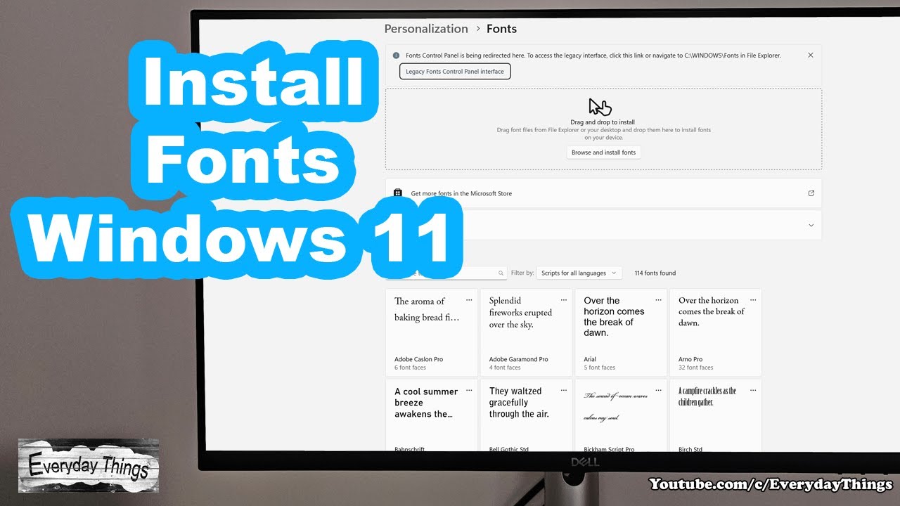 How to Download and Install Fonts in Windows 11 Easily - YouTube
