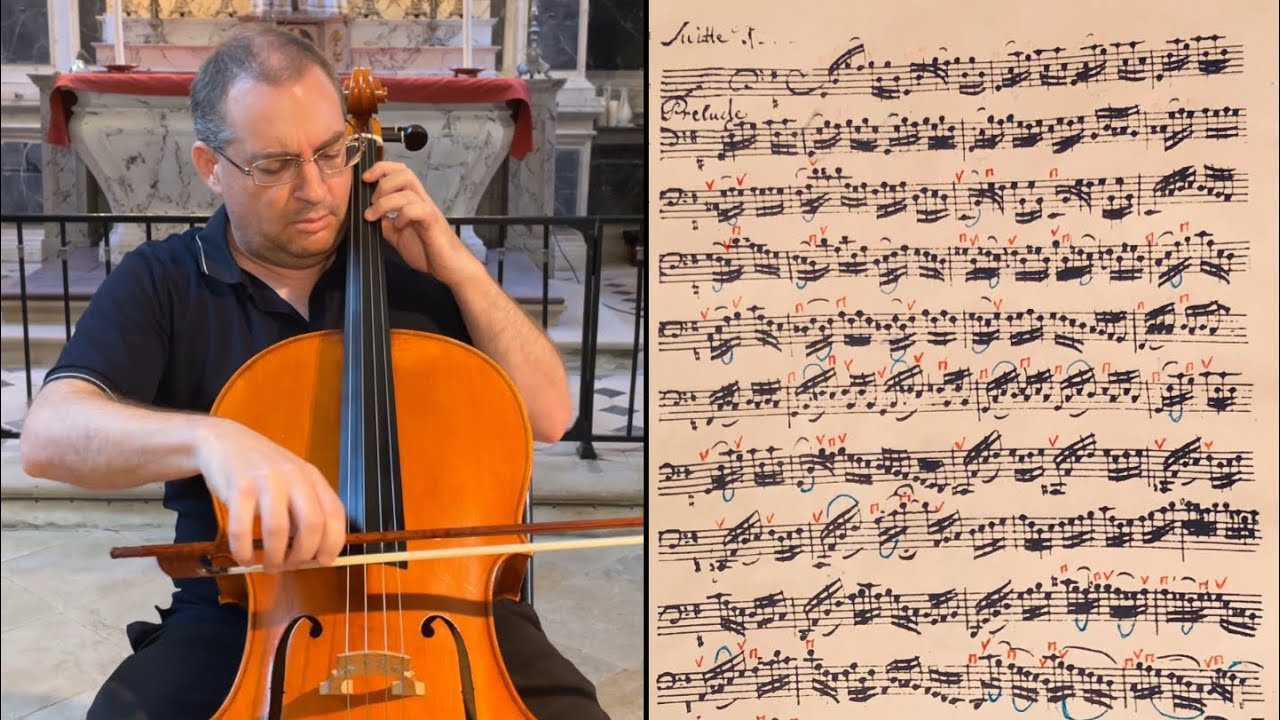 J.S.Bach Suite no.1 BWV 1007 « Prelude » sur le matériel du fac-similé ...