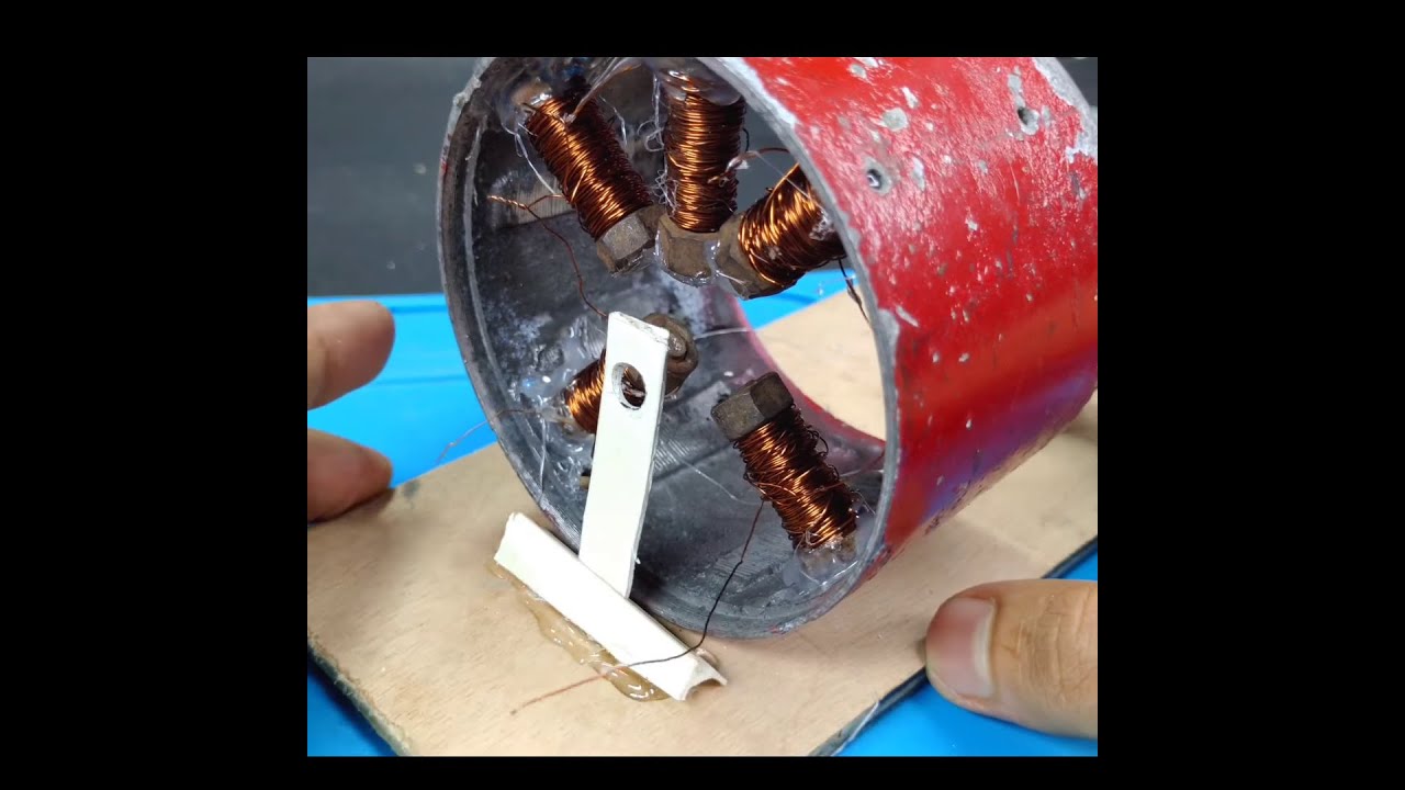 i converted 6000W simple 220v generator from sewing machine motor and ...