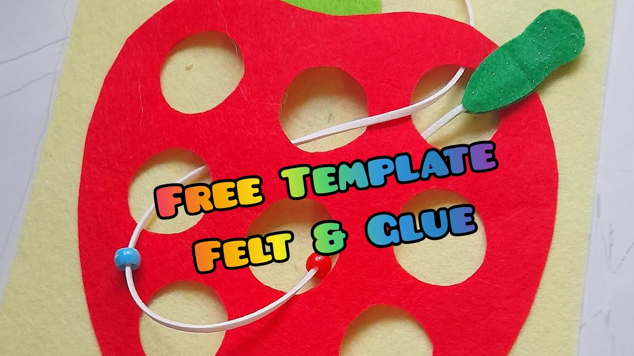 DIY Apple and Worm Activity Felt Busy Book (No Sew) - YouTube