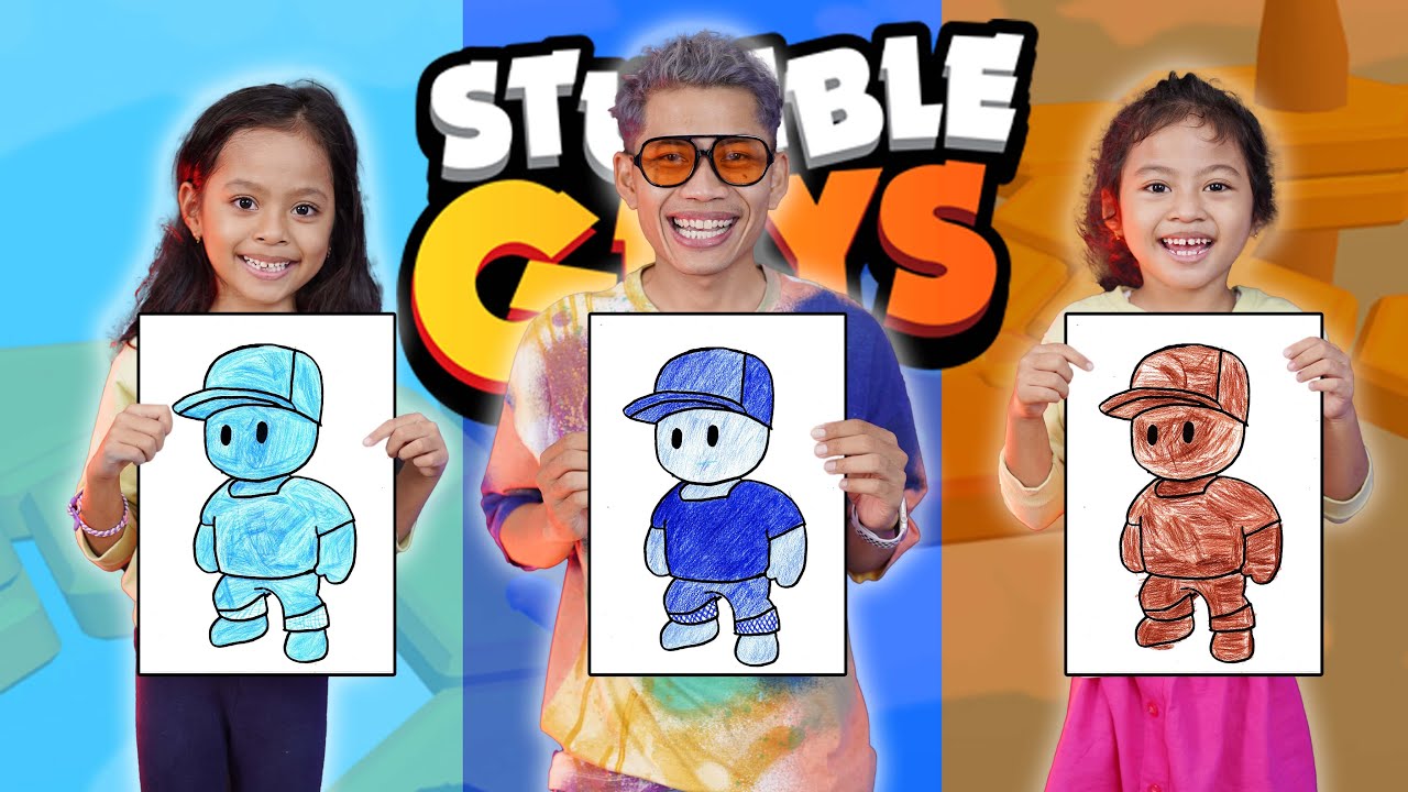 TANTANGAN MEWARNAI STUMBLE GUYS 1 WARNA‼️ 🥳 - PART 1 - YouTube