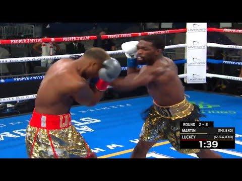Frank Martin drops Tyrone Luckey 4 times,wins via 5th-round TKO. - YouTube