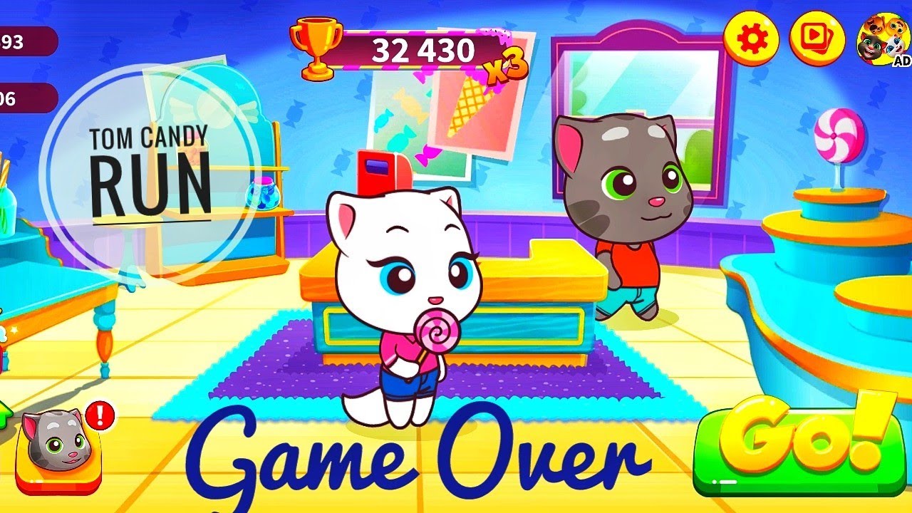 Game Over 🍬 Tom candy Run 🏃‍♀️ - YouTube