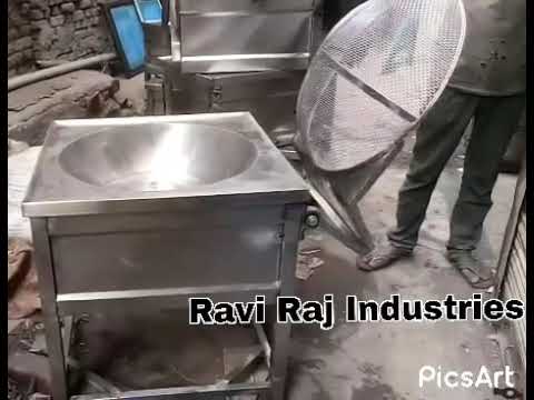 Electric tilting kadai fryer - YouTube