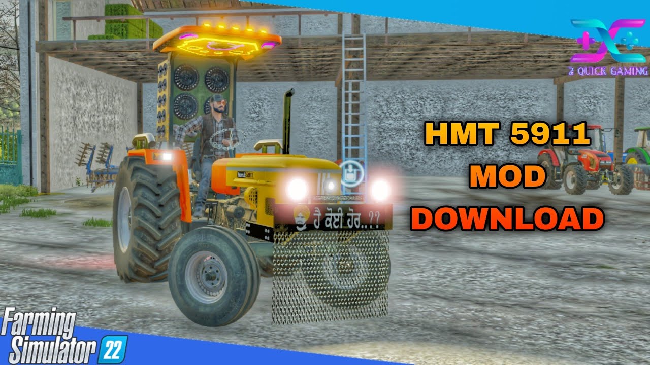 FS 22 indian tractors | HMT 5911 MOD | Full Testing | Farming Simulator ...