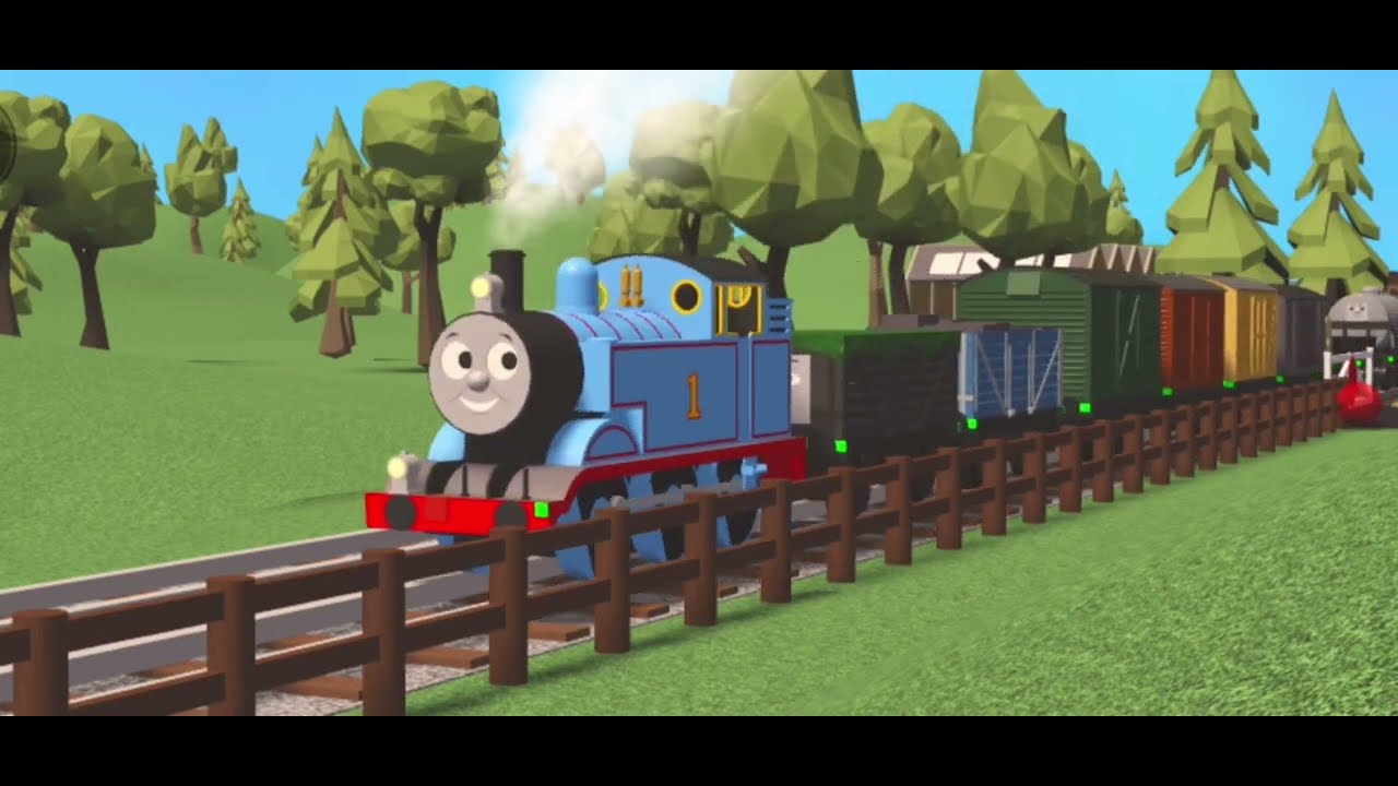 Thomas passes by with a goods train - YouTube