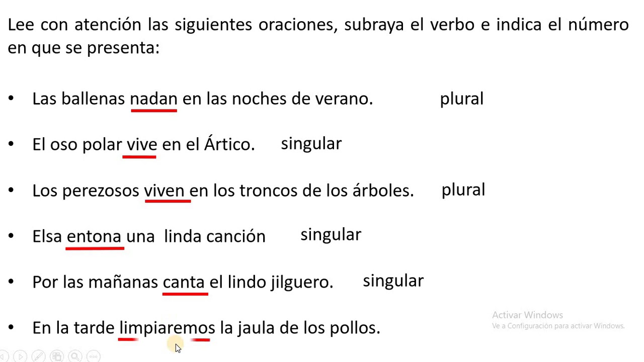 Verbo, número y persona - YouTube