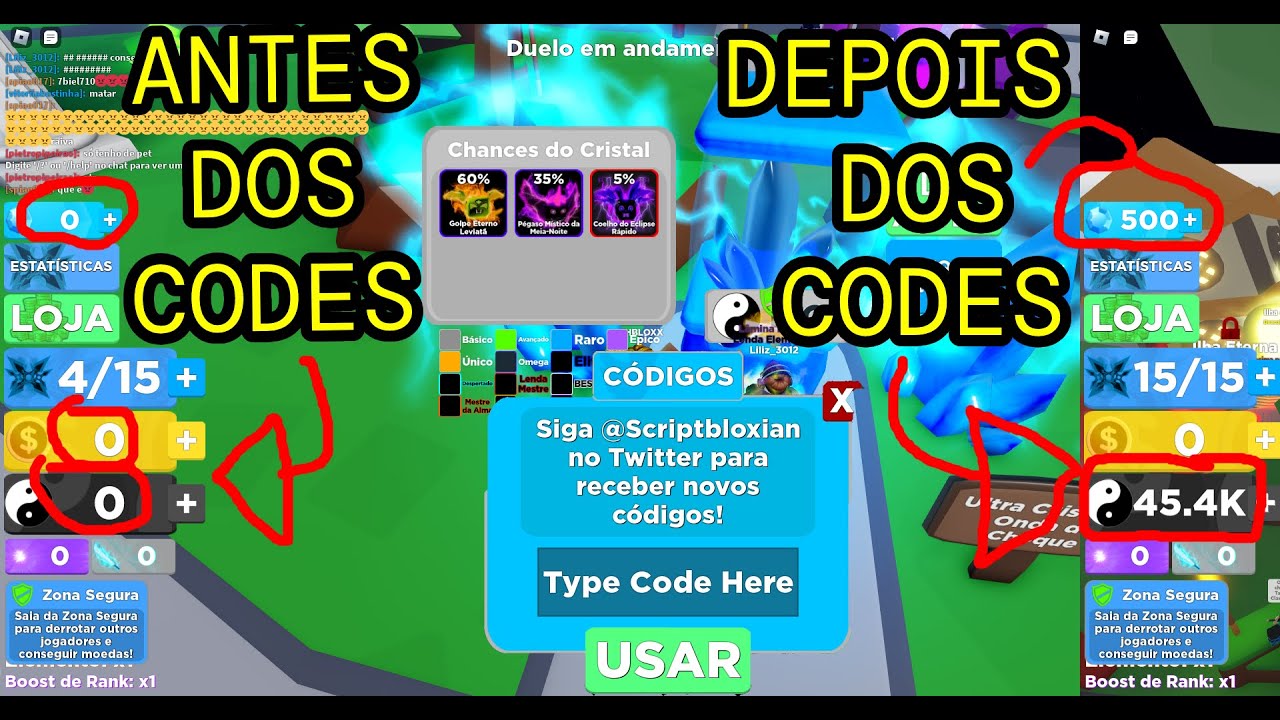 ROBLOX⚡NINJA LEGENDS TODOS OS CODIGOS SECRETOS - YouTube