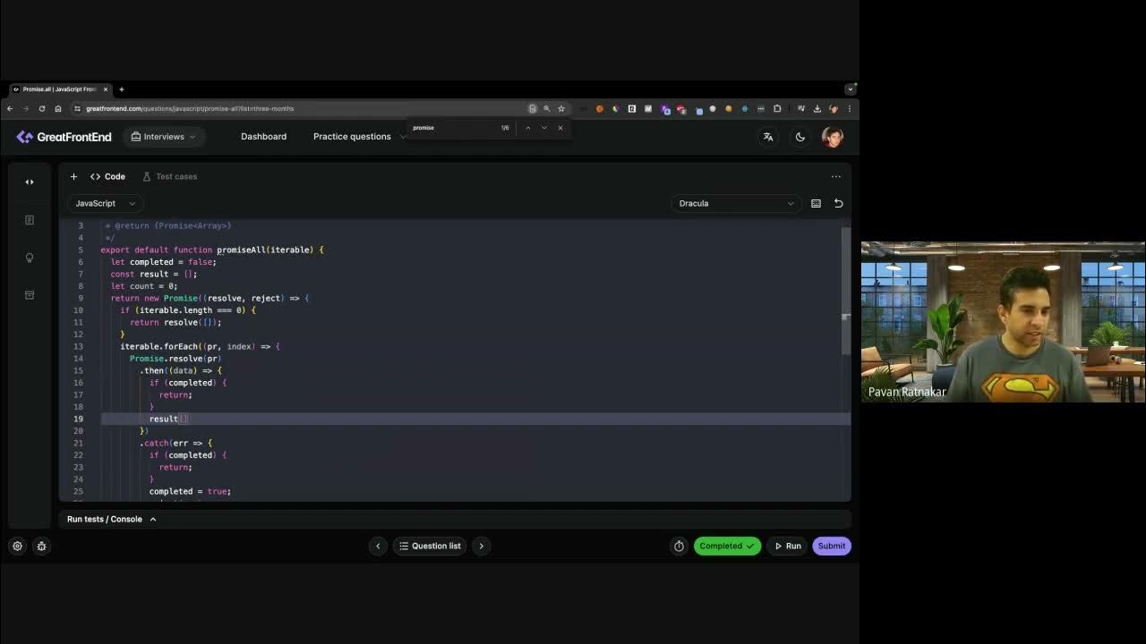 Frontend Interview Implement Promiseall Javascript Youtube