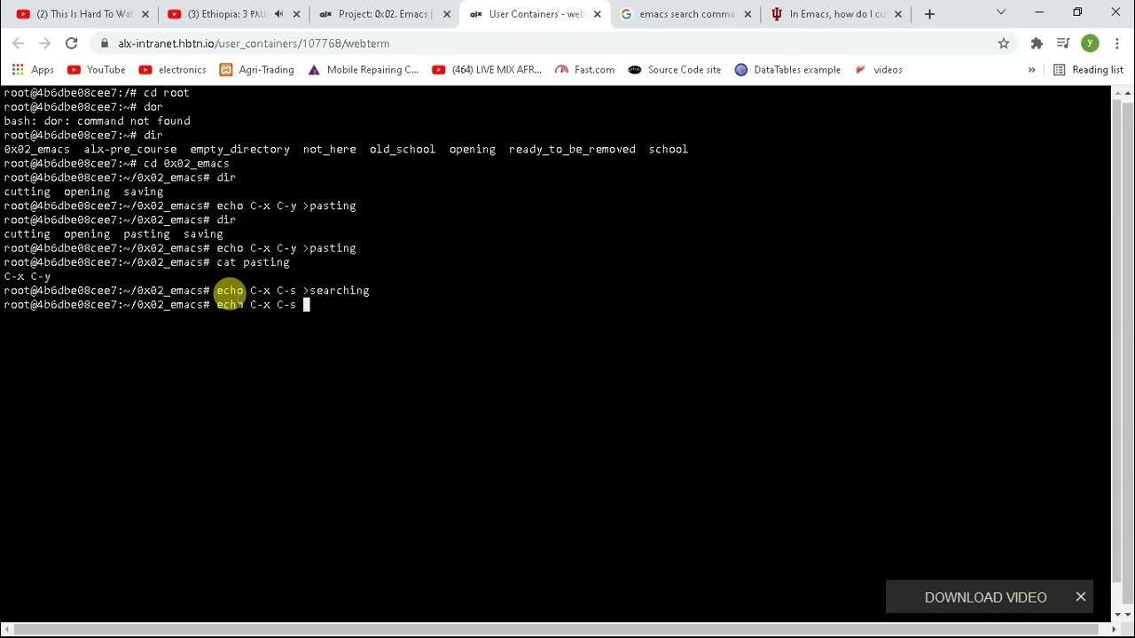 emacs search command [ALX] - YouTube