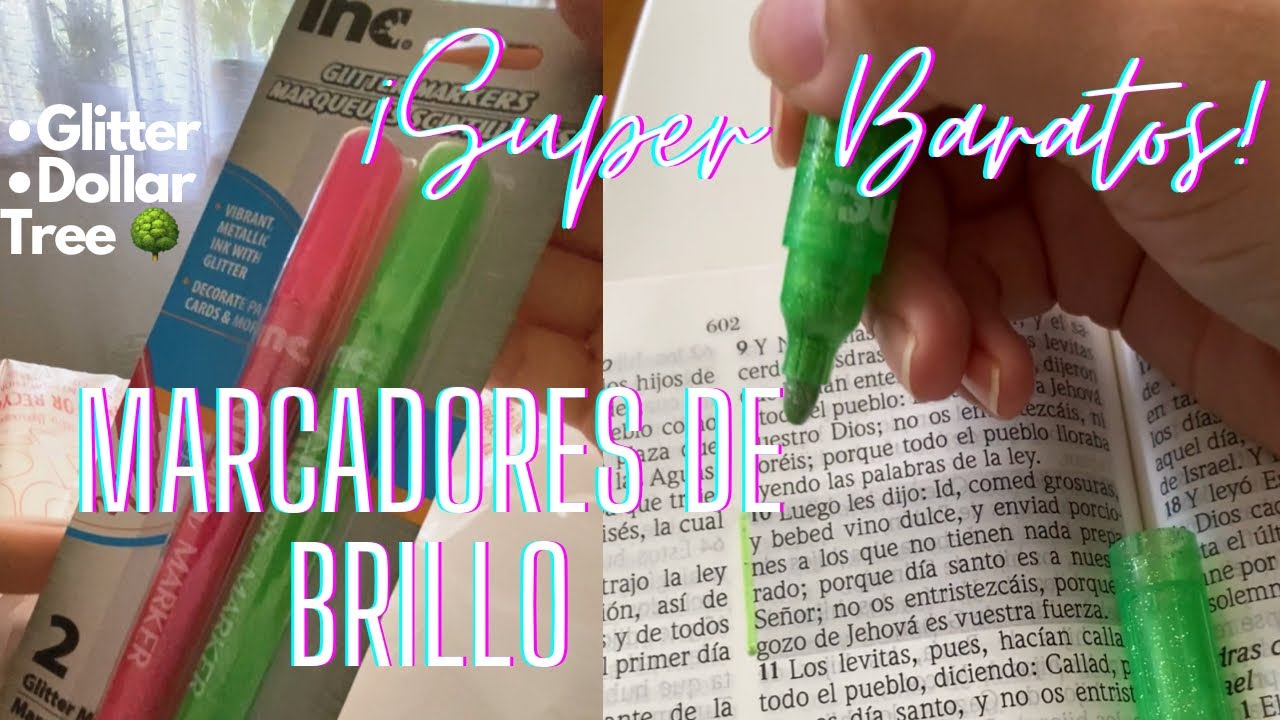 Dollar Tree Set De marcadores de Glitter/brillo 🤩 #asmr #vlogmas - YouTube