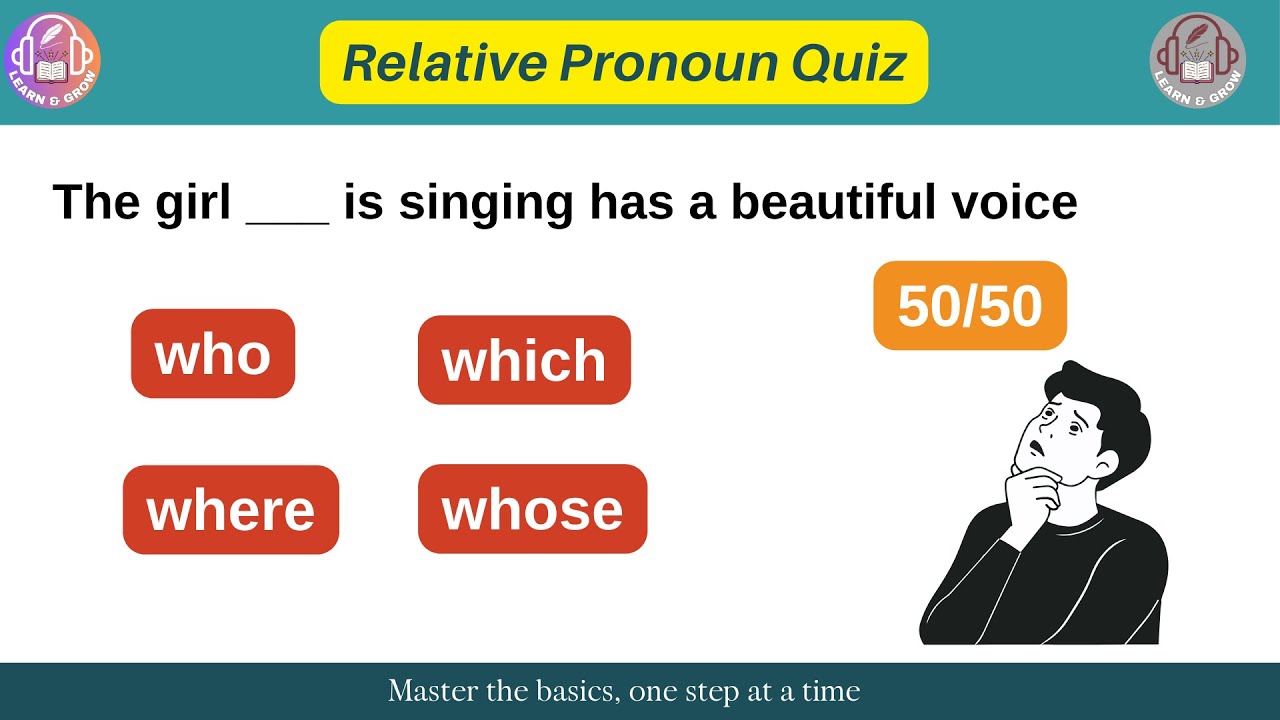 🔥 Relative Pronouns Quiz | 50 Grammar Questions | English Learning for ...