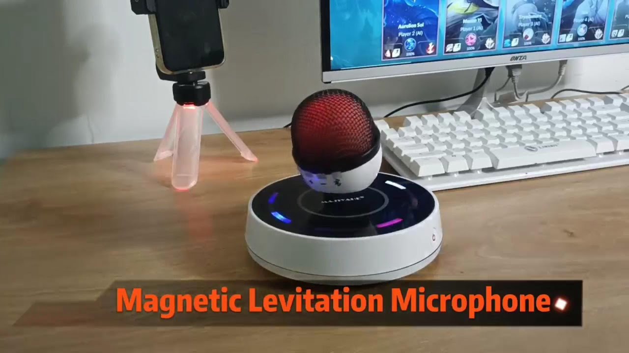 MAJIYAHE Magnetic Levitation Microphone Maglev Wireless Condenser Mic ...