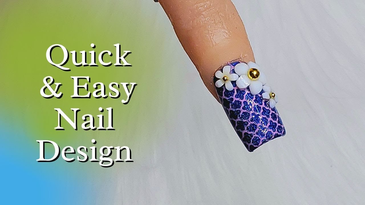 Quick and Easy Nail Design - YouTube