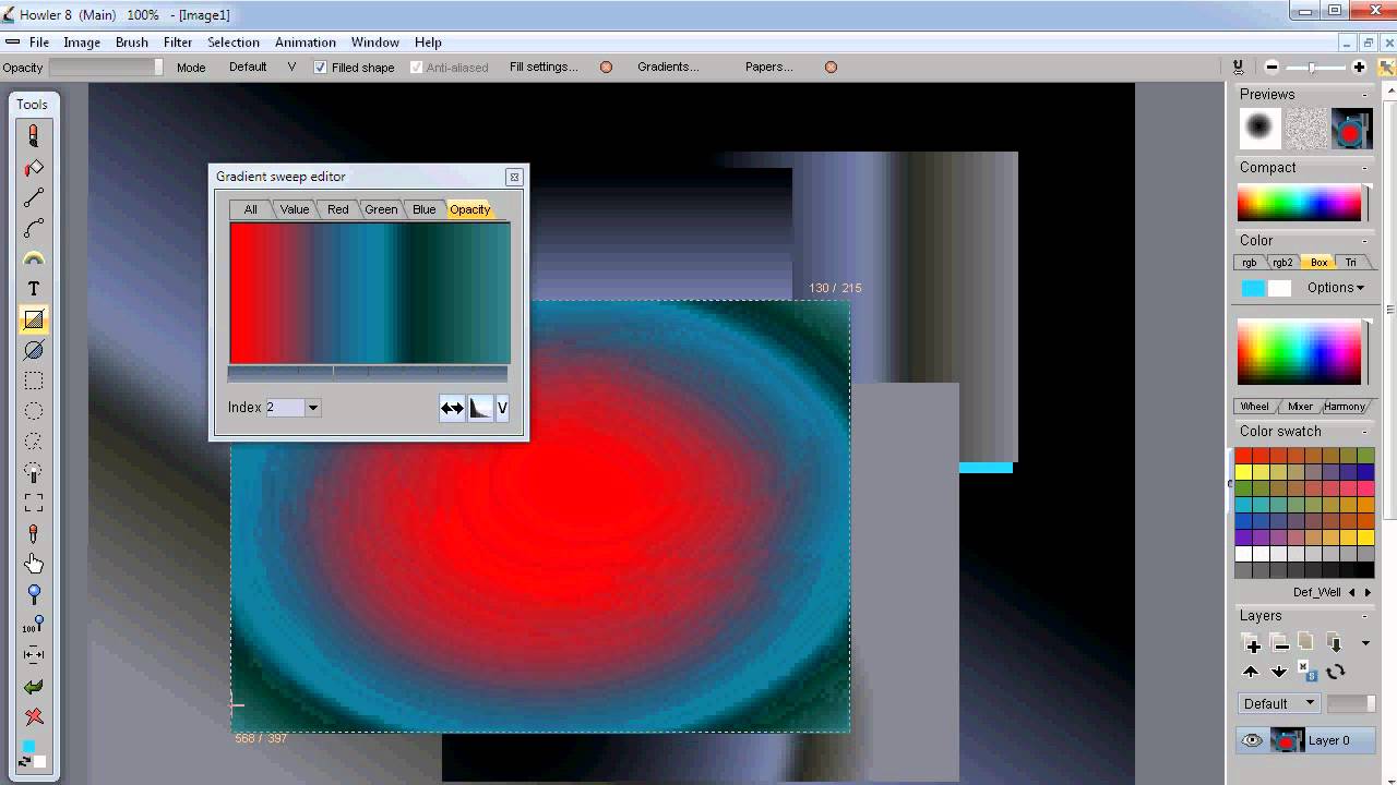 Linear gradient tool and Warp tool - YouTube
