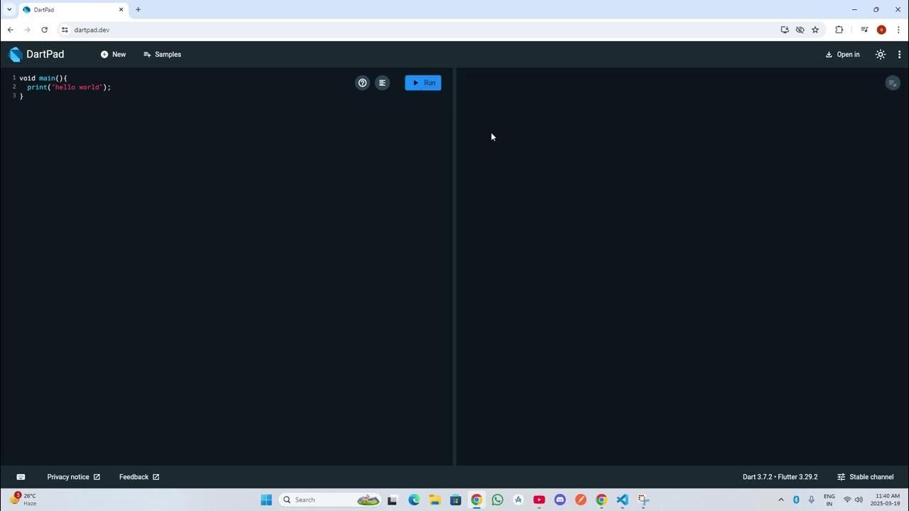 Introduction to dart || main() function in dart - YouTube