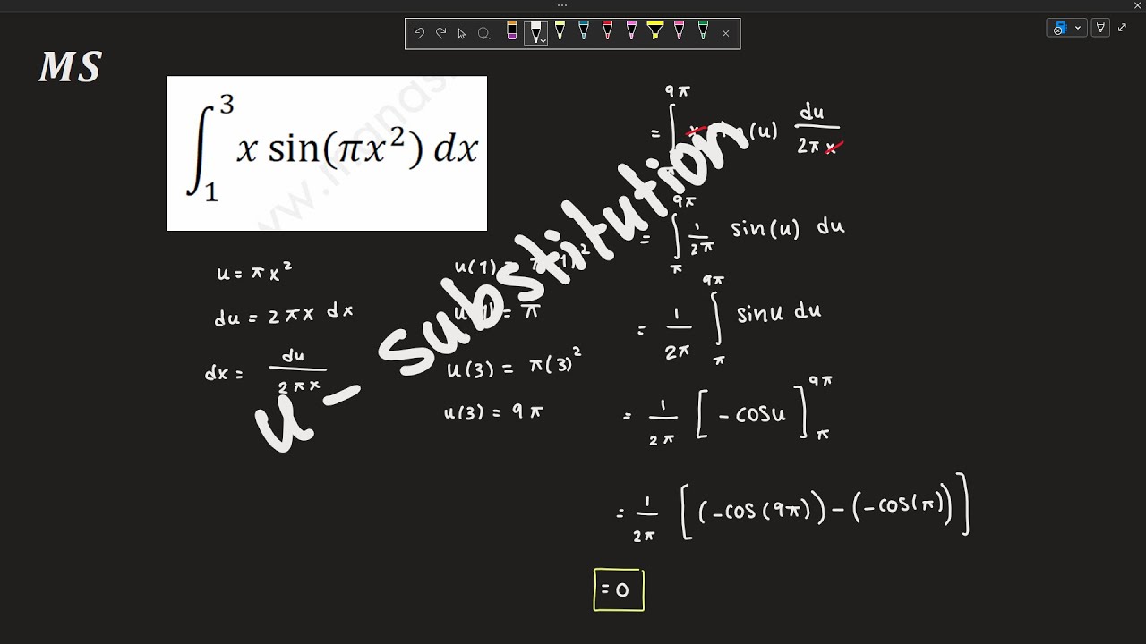 𝘶 - substitution practice questions - YouTube