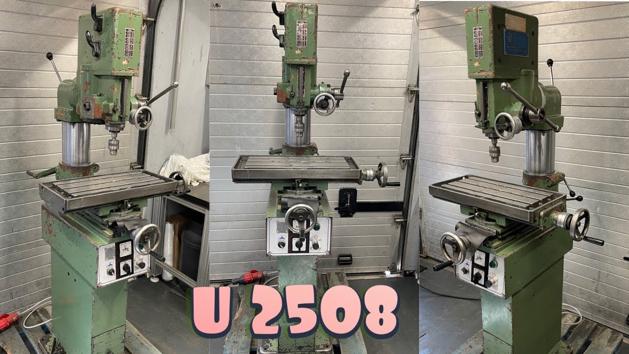 Arboga U2508 Milling Machine Drill Press Fräsmaschine Fräsmaskin - YouTube
